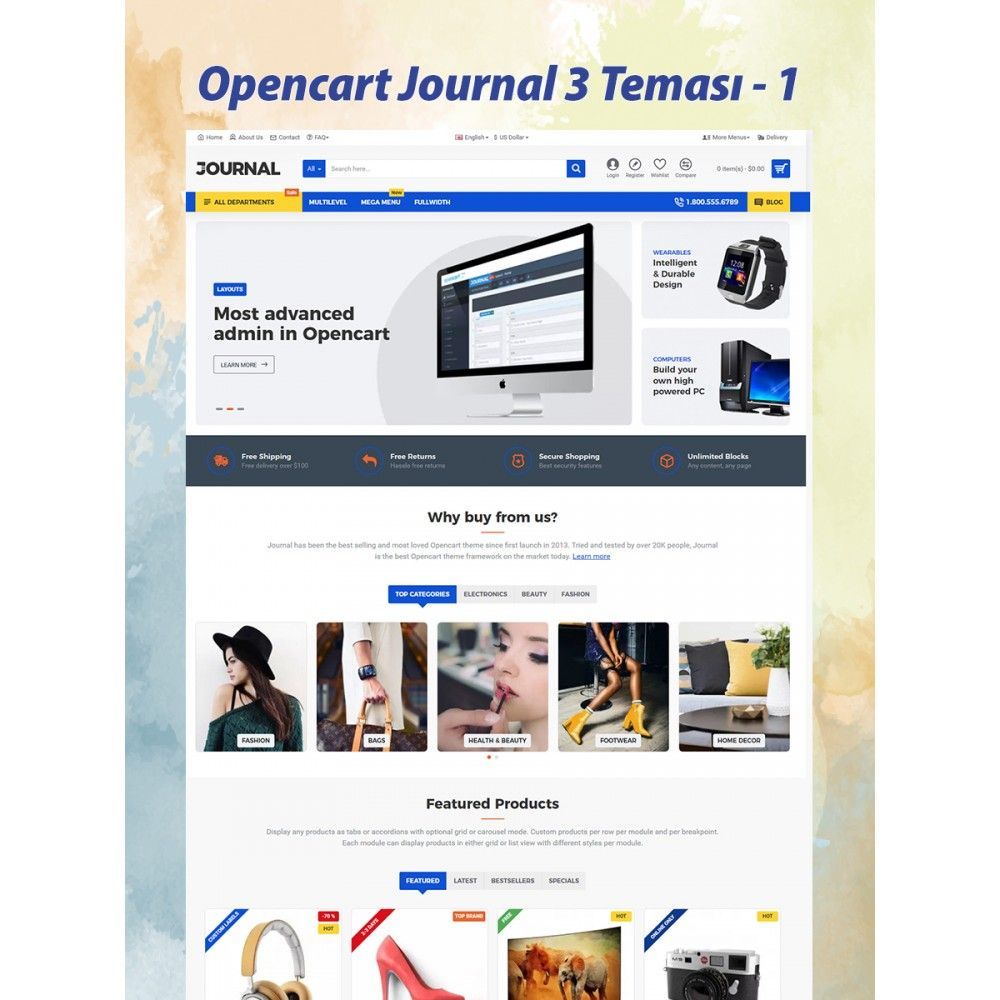 Opencart Journal 3 Türkçe Teması İle Tanışın