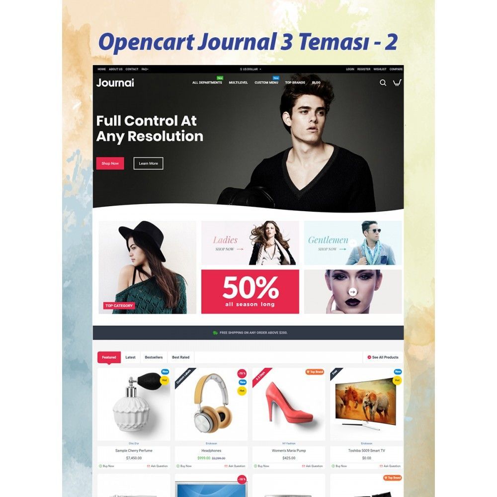 Opencart Journal Temaları ve Modülleri