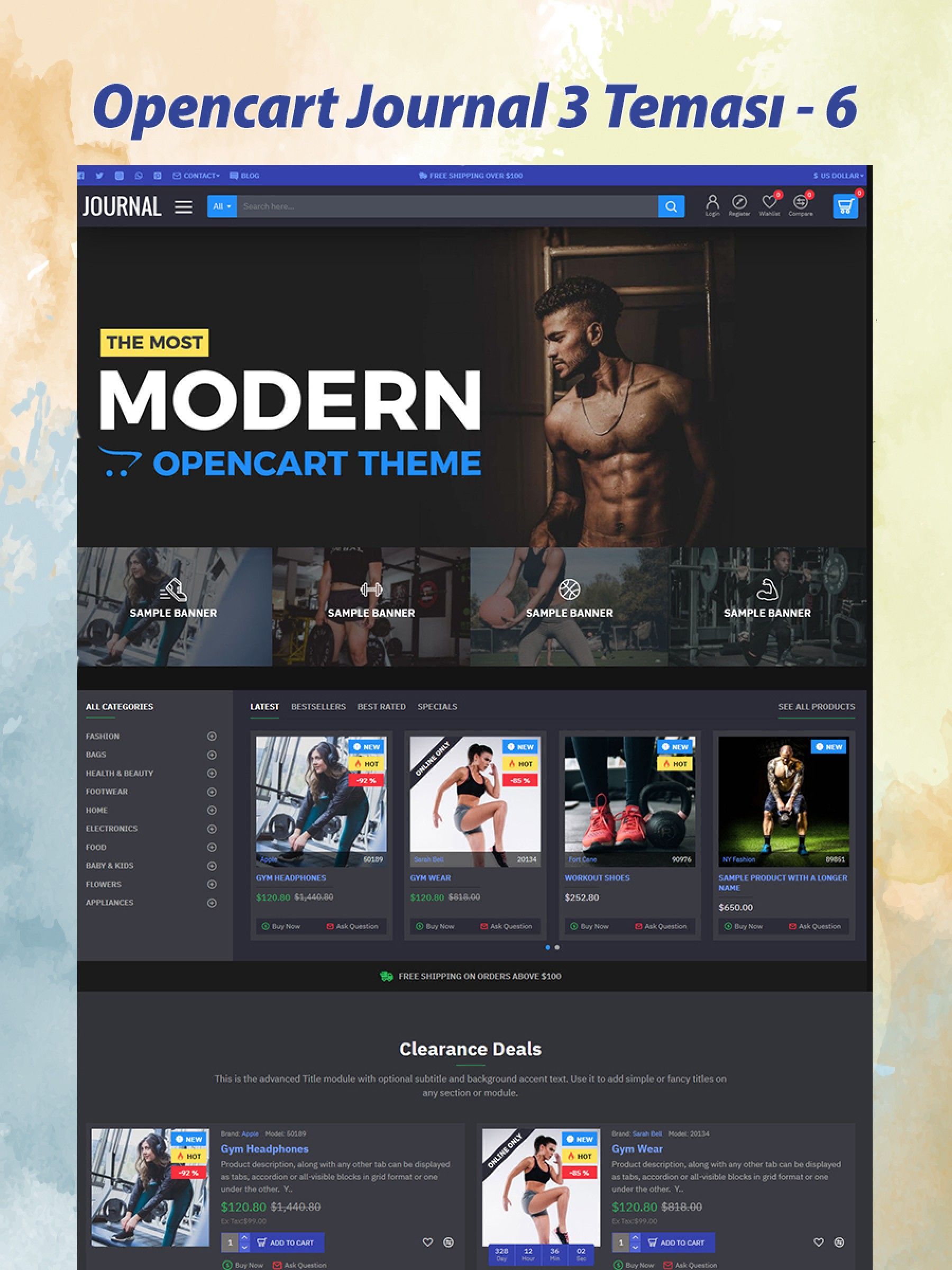 Opencart Journal 3 Teması | Full Türkçe | Journal Eğitim
