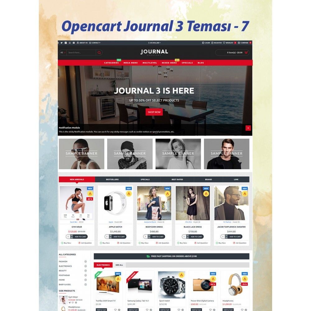 Opencart Journal Türkçe Ayarlamaları