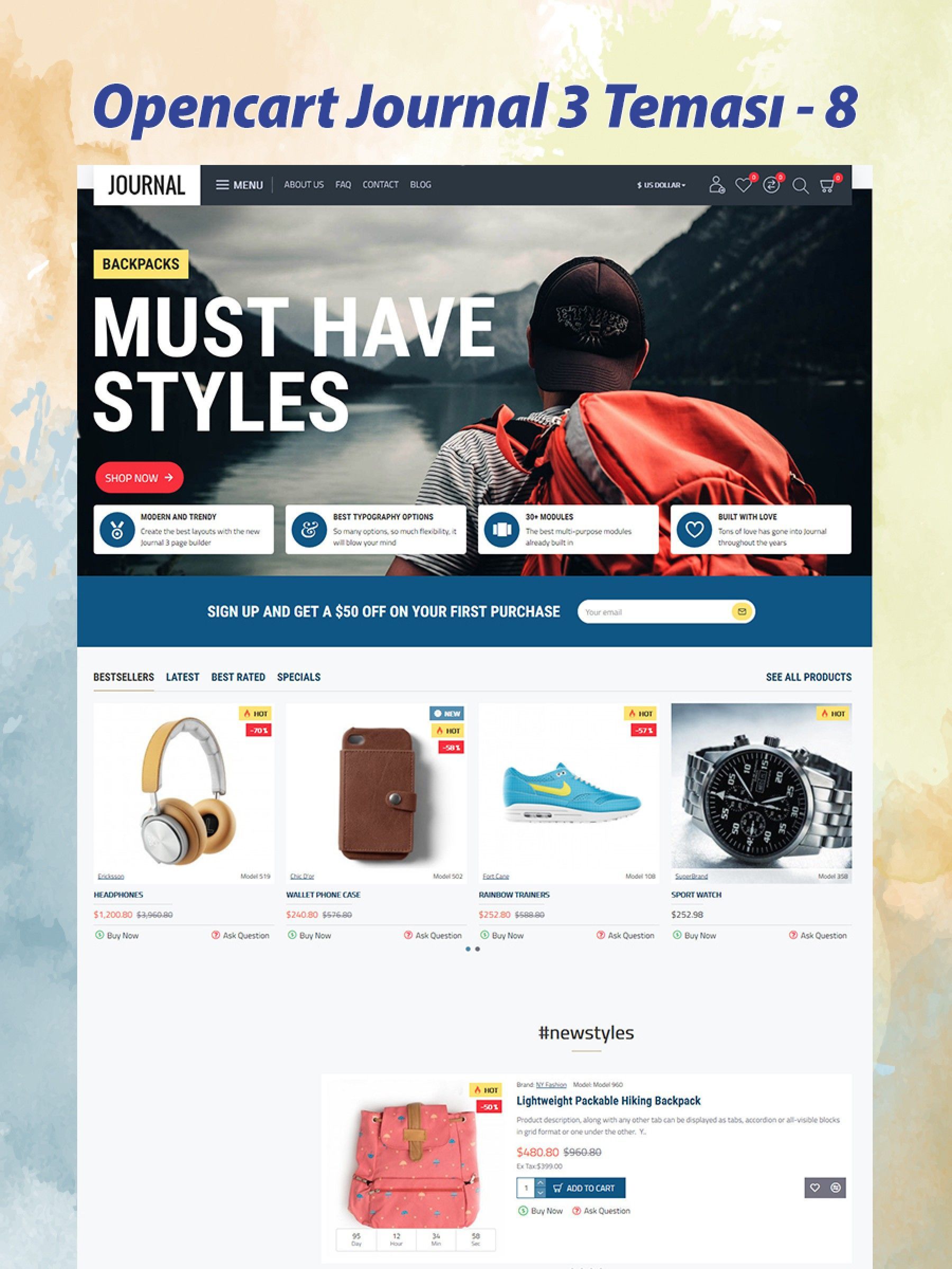 Opencart Journal 3 Teması | Full Türkçe | Journal Eğitim